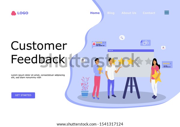 Customer Feedback Vector Illustration Concept Suitable Stock Vector ...