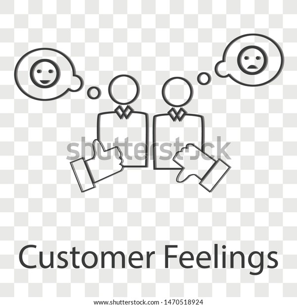 Customer Feelings Icon On Transparency Background Stock Vector (Royalty ...