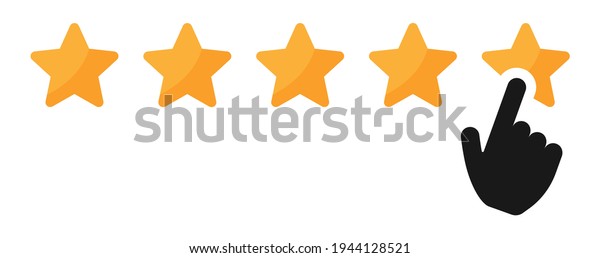 Customer Giving Five Star Rating Vector Stock Vector (Royalty Free ...