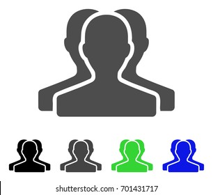 Customer Group Flat Vector Pictogram Colored Stock Vector (Royalty Free ...