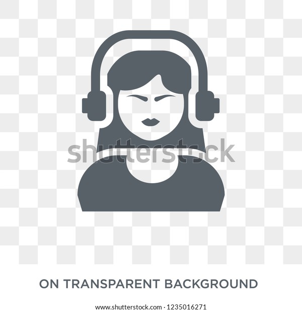Customer Help Worker Icon Trendy Flat Stock Vector (Royalty Free ...