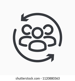 Customer Icon Customer Retention Returning Clients: vector de stock ...