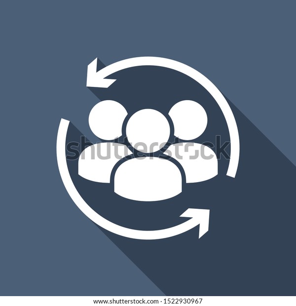 Customer Icon Customer Retention Returning Clients Stock Vector ...