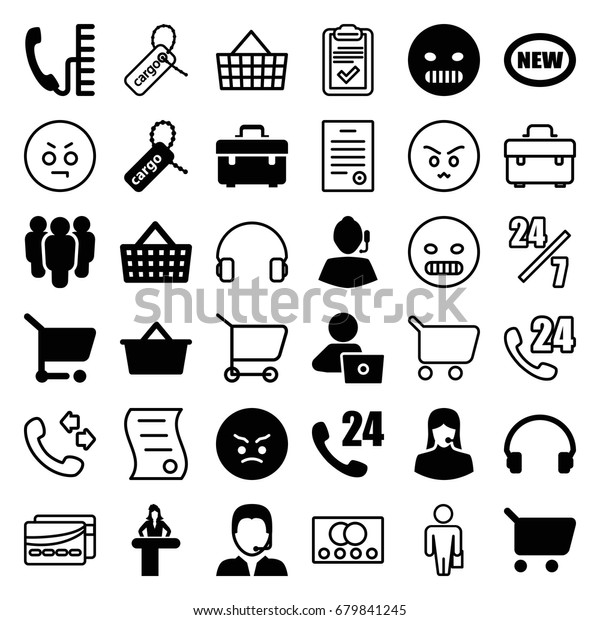 Customer Icons Set Set 36 Customer Stock Vector (Royalty Free ...