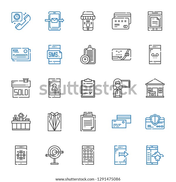 Customer Icons Set Collection Customer Smartphone Stock Vector (Royalty ...