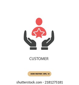 Customer Icons Symbol Vector Elements Infographic Stock Vector (Royalty ...