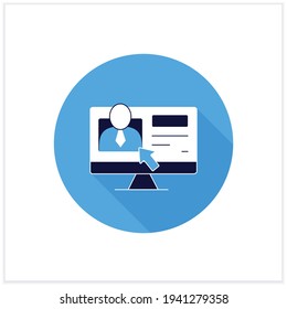 Customer Profile Flat Icon Information About Stock Vector (Royalty Free ...