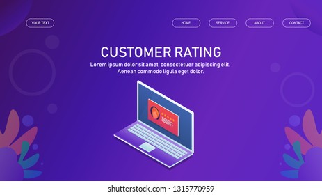 Customer Rating Review Feedback Message On Stock Vector (Royalty Free ...