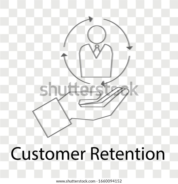 Customer Retention Concept On Transparency Background Stock Vector ...
