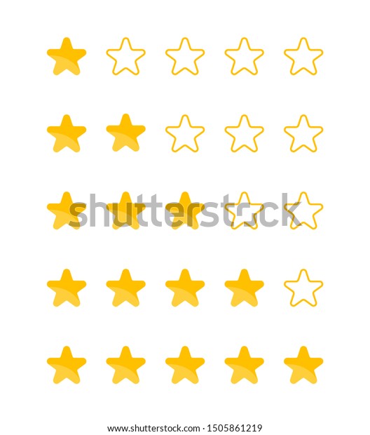 Customer Review Feedback Star Rating Stock Vector (Royalty Free) 1505861219