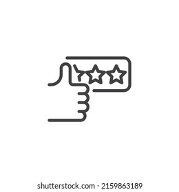Customer Review Line Icon Linear Style Stock Vector (Royalty Free ...