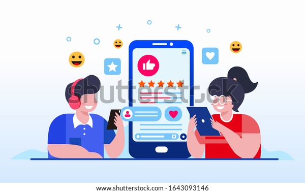 Customer Satisfaction Concept Design People Give Stock Vector (Royalty ...