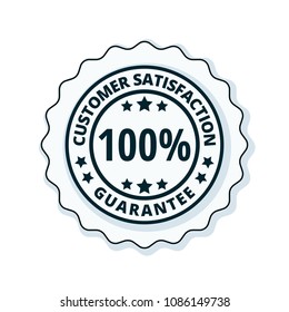 Customer Satisfaction Guarantee Label Illustration Stock Vector ...