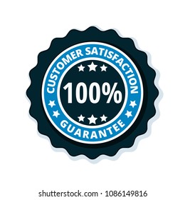 Customer Satisfaction Guarantee Label Illustration Stock Vector ...