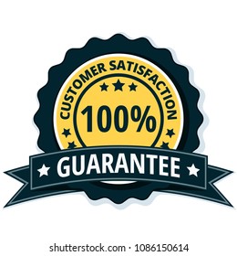 Customer Satisfaction Guarantee Label Illustration Stock Vector ...