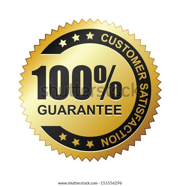 Customer Satisfaction Guaranteed Gold Badge Stock Vector (Royalty Free ...