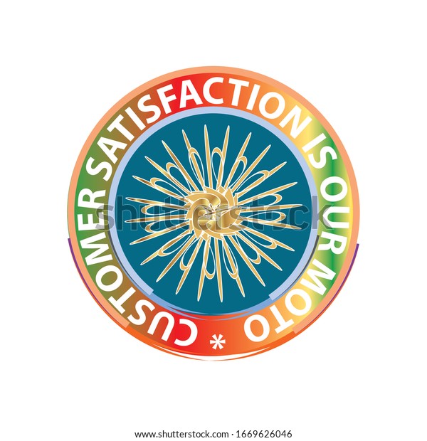 Customer Satisfaction Our Moto Label Piece Stock Vector (Royalty Free ...