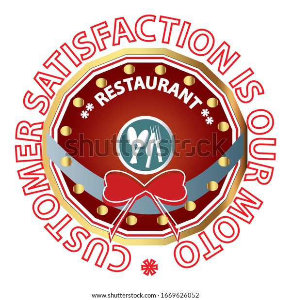 Customer Satisfaction Our Moto Label Piece Stock Vector (Royalty Free ...