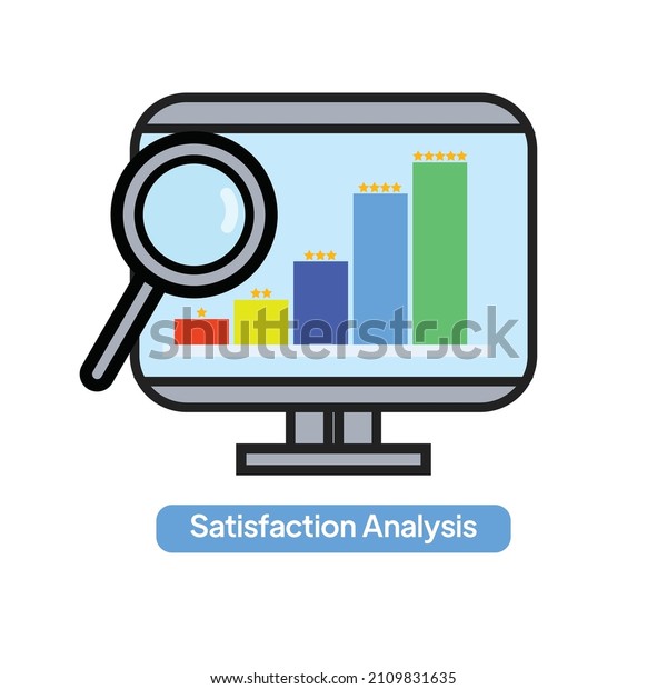 Customer Satisfaction Rating Chart Vector Flat: เวกเตอร์สต็อก (ปลอดค่า ...
