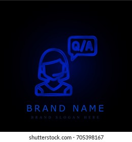 Customer Service Blue Chromium Metallic Logo Stock Vector (Royalty Free ...