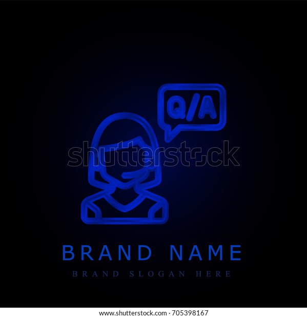 Customer Service Blue Chromium Metallic Logo Stock Vector (Royalty Free ...