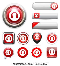 Customer Service Button Call Center Icon Stock Vector (Royalty Free ...
