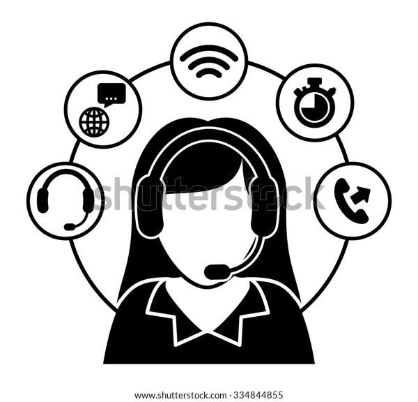 Customer Service Call Center Graphic Design Stock Vector (Royalty Free ...