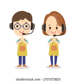 Customer Service Character Cartoon Vector Stock Vector (Royalty Free ...