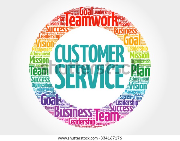 Customer Service Circle Stamp Word Cloud: vetor stock (livre de ...