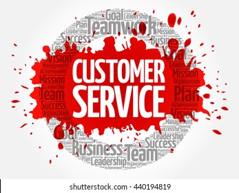 Customer Service Circle Word Cloud Business Stock Vector (Royalty Free ...