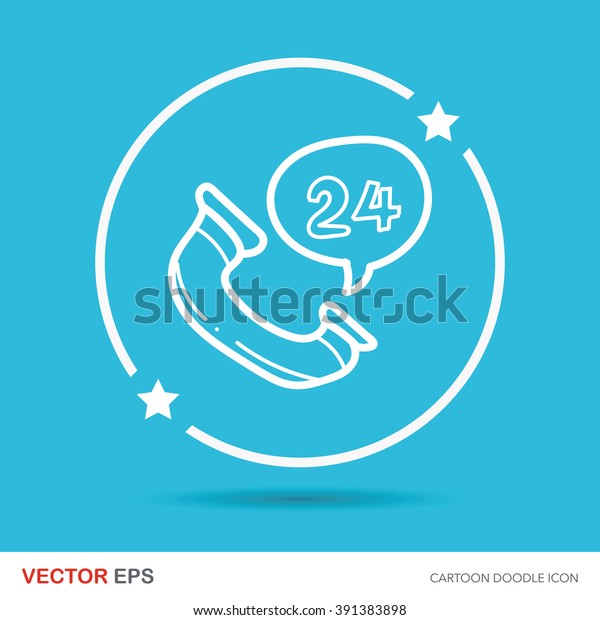 Customer Service Color Doodle Stock Vector (Royalty Free) 391383898 ...