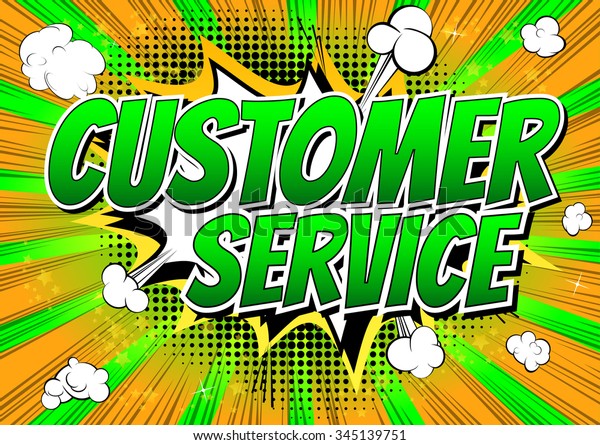 Customer Service Comic Book Style Word Stock Vector (Royalty Free ...