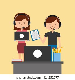 Customer Service Man Vector Illustration 스톡 벡터(로열티 프리) 315649433 ...