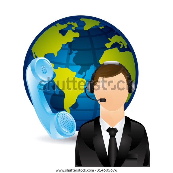 Customer Service Design Vector Illustration Eps10 Stock Vector (Royalty ...