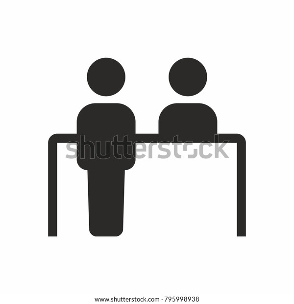 Customer Service Desk Icon Stock Vector (Royalty Free) 795998938