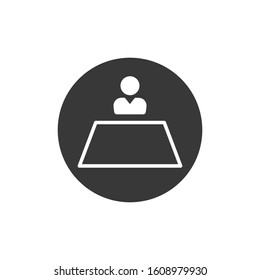 Customer Service Desk Icon Vector Stock Stock Vector (Royalty Free ...