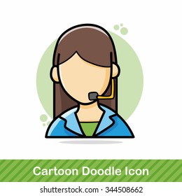Customer Service Doodle Stock Vector (Royalty Free) 344508662 ...