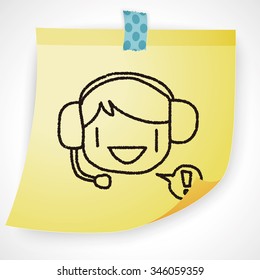 Customer Service Doodle Drawing Stock Vector (Royalty Free) 346059359 ...