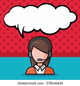 Customer Service Doodle Speech Bubble Stock Vector (Royalty Free ...