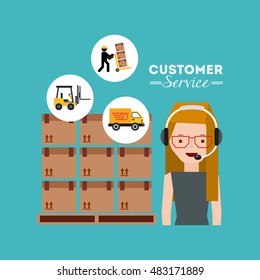 Customer Service Flat Icons Vector Illustration Stock Vector (Royalty ...