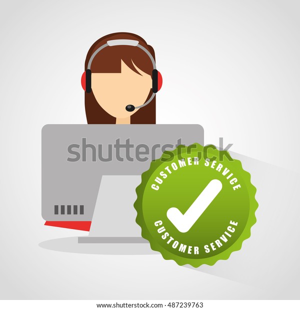Customer Service Flat Icons Vector Illustration Stock Vector (Royalty Free) 487239763 | Shutterstock