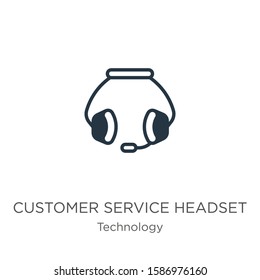 Customer Service Headset Icon Vector Trendy Stock Vector (Royalty Free ...