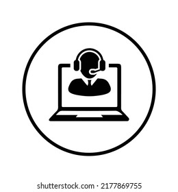 Customer Service Icon Black Vector Graphics Stock Vector (Royalty Free ...