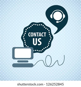 Customer Service Icon Contact Us On Stock Vector (Royalty Free ...