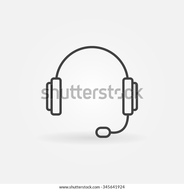 Customer Service Icon Logo Vector Outline Stock Vector (Royalty Free ...