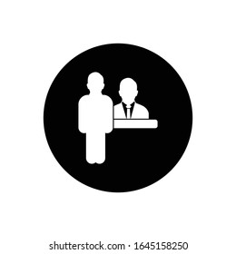 Customer Service Icon Rounded Button Style Stock Vector (Royalty Free ...