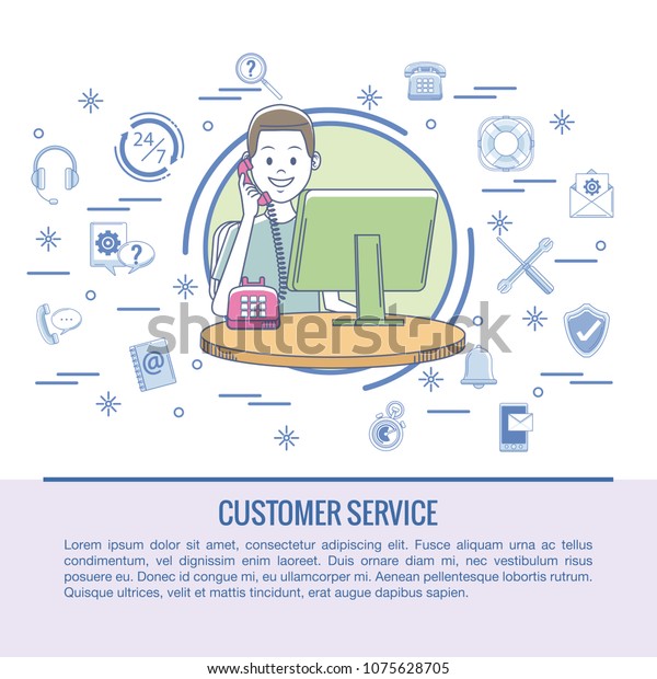 Customer Service Infographic Stock Vector (Royalty Free) 1075628705 ...