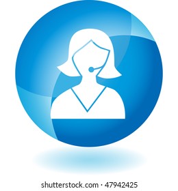 Customer Service Isolated On White Background Stock Vector (Royalty ...