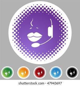Customer Service Isolated On White Background Stock Vector (Royalty ...