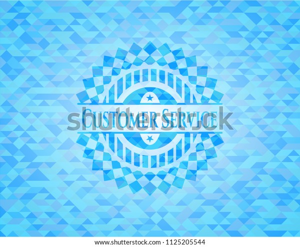 Customer Service Light Blue Emblem Mosaic Stock Vector (Royalty Free ...
